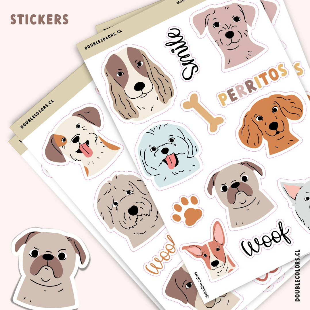 Stickers "Caritas de perritos M1" — DoubleColors