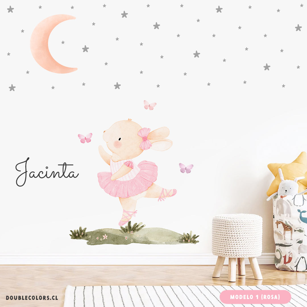 Vinilo infantil conejita bailarina — DoubleColors