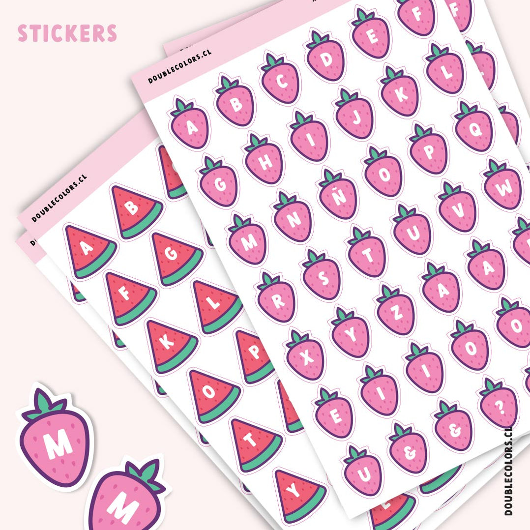 Stickers "Letras sandia frutilla" — DoubleColors