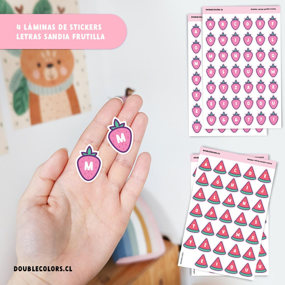 Stickers "Letras sandia frutilla" — DoubleColors