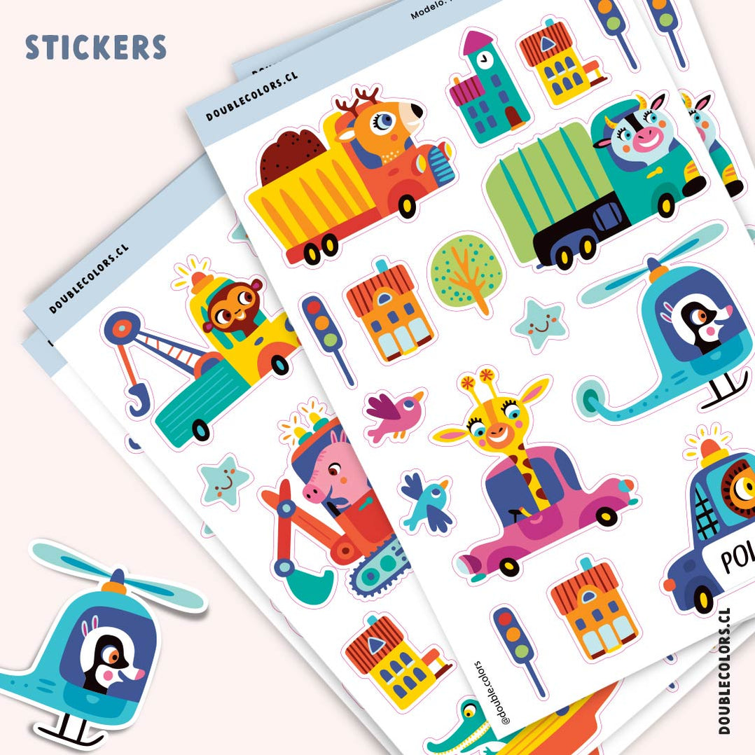 Stickers "Medios de transporte M1" — DoubleColors
