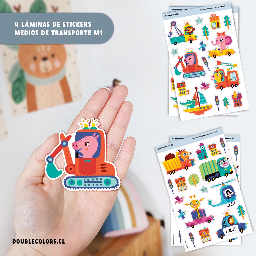 Stickers "Medios de transporte M1" — DoubleColors