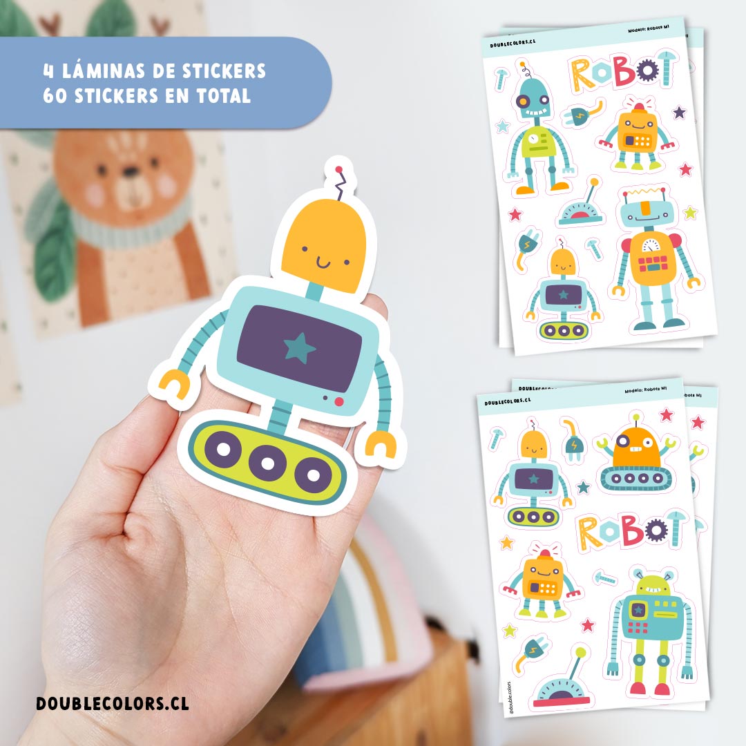 Stickers "Robots M1" — DoubleColors
